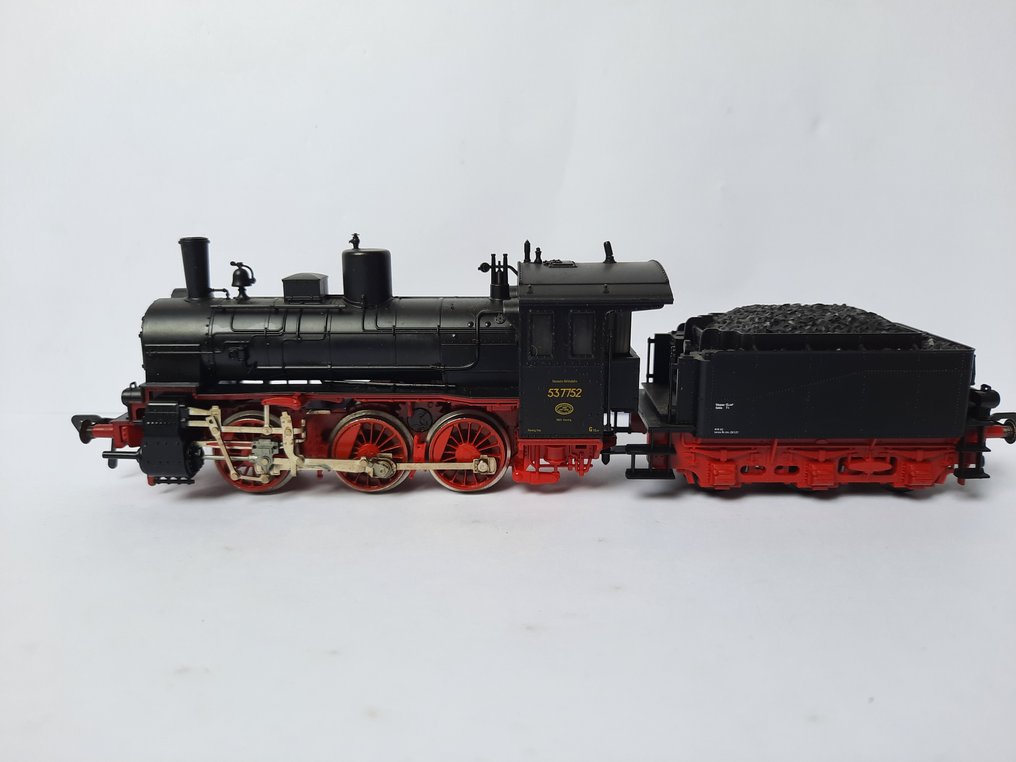 Fleischmann H0 - 4124 - Locomotora de vapor con ténder (1) - BR537752 - DRG - Catawiki