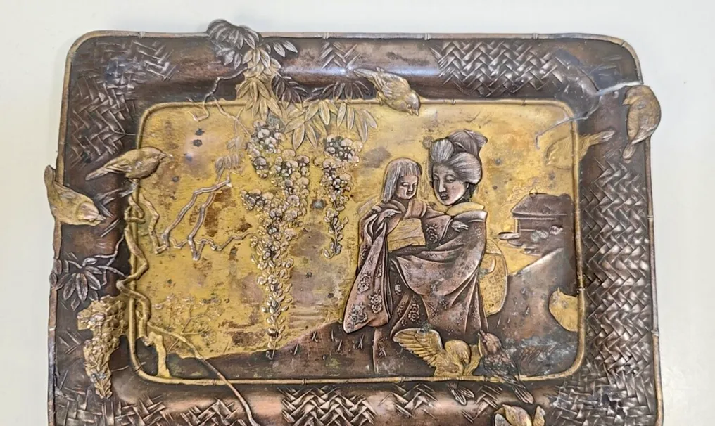 Tray - Alloy - Meiji-Era Japanese tray - auction online Catawiki
