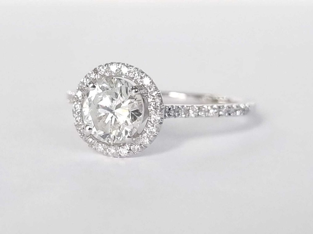 Verlovingsring - 18 karaat Witgoud - 1.16ct. tw. Diamant (Natuurlijk) - Diamant - online veiling ...