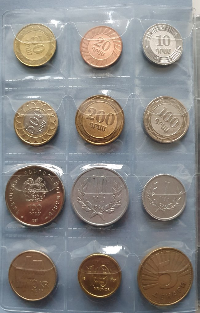World. Mixed 120 world coins, including 12 silver coins. Different ...