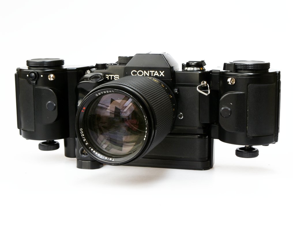 Contax RTS professional MD + 250 filmback + Carl Zeiss Tele-Tessar 3,5/ ...