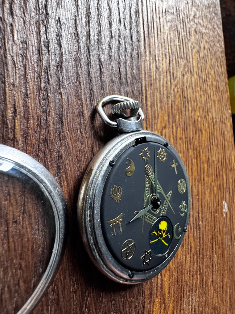Automaton pocket watch - Circa 1940 Hand Made Masonic Automaton Pocket ...