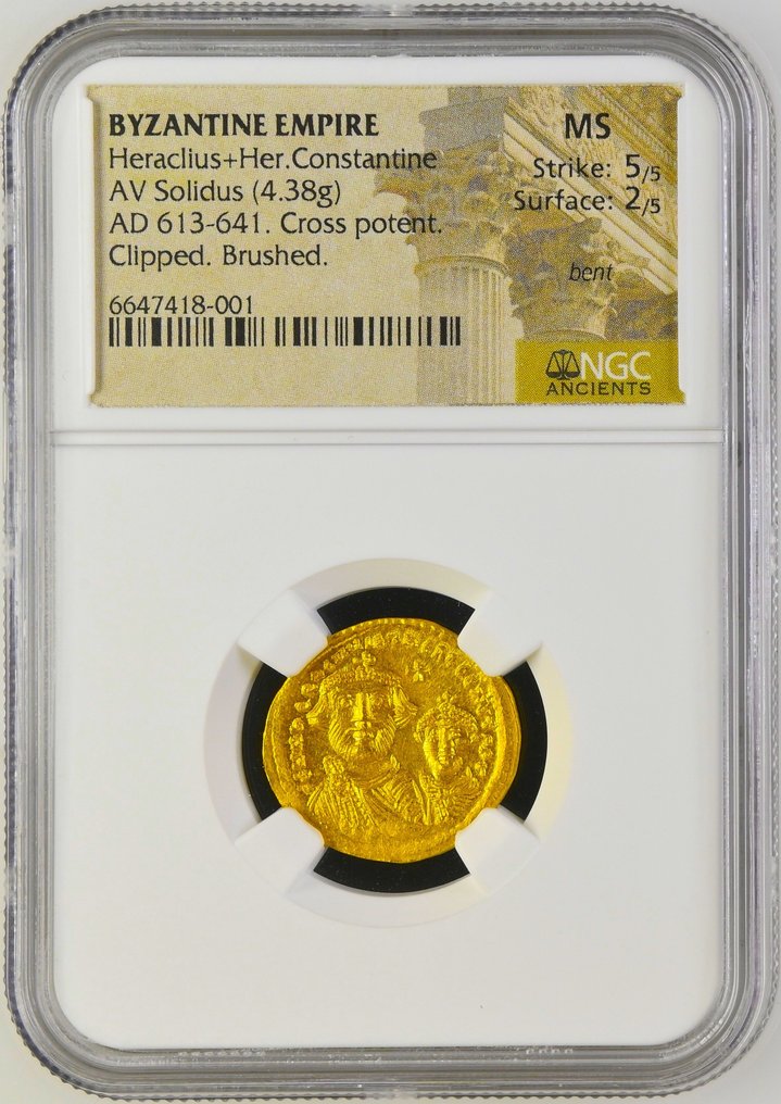 Byzantium. Emperor Heraclius & Heraclius Constantine (613-638). Gold ...