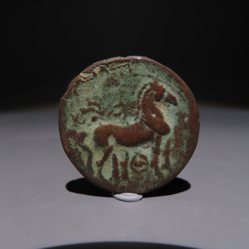 Carthage, Second Punic War. Trishekel. Bronze Coin. 1st-2nd century AD ...