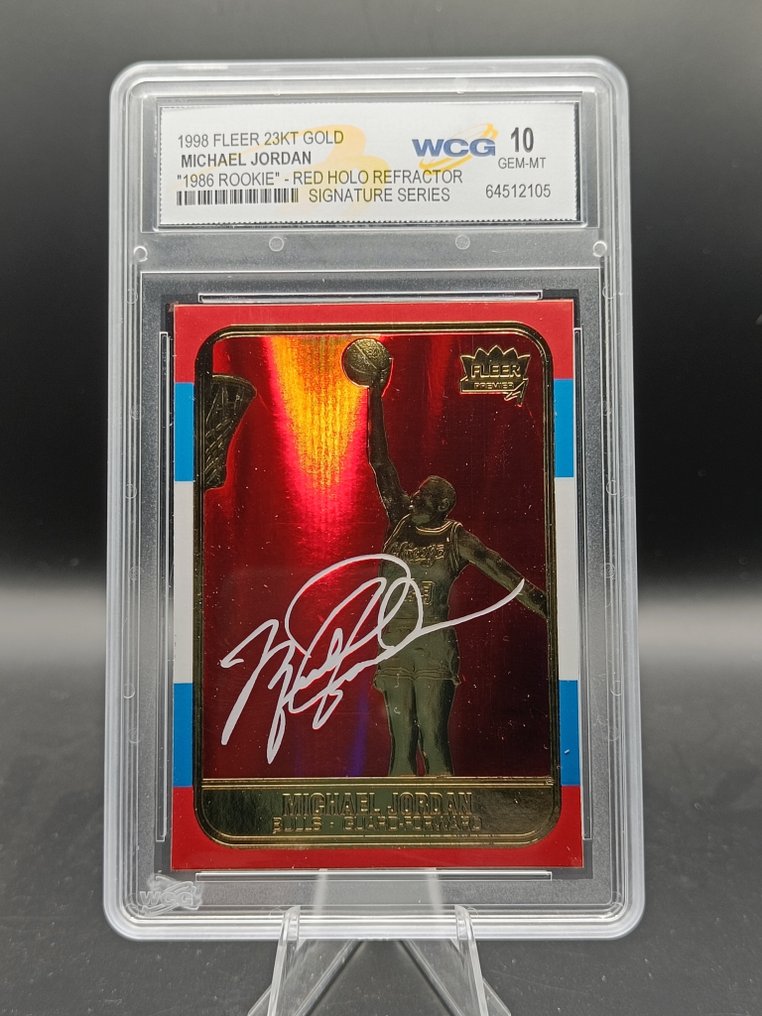 1998 Fleer EX-2000 23 KT Gold Michael Jordan Autographed card, Serialised card, 23KT Gold - WCG ...
