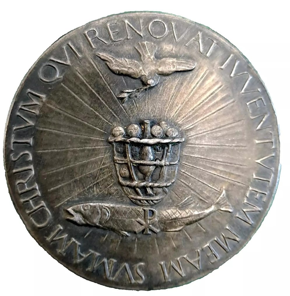 Vatican. Pio XI. Medaglia in argento 1929 - Giubileo Sacerdotale - 58,3 gr. (No Reserve Price ...