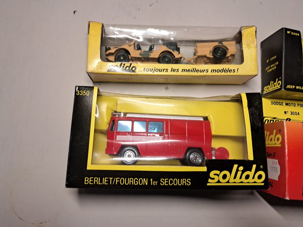 Solido - Model truck (4) - Solido nr213 Jeep avec remorquee in doos ...
