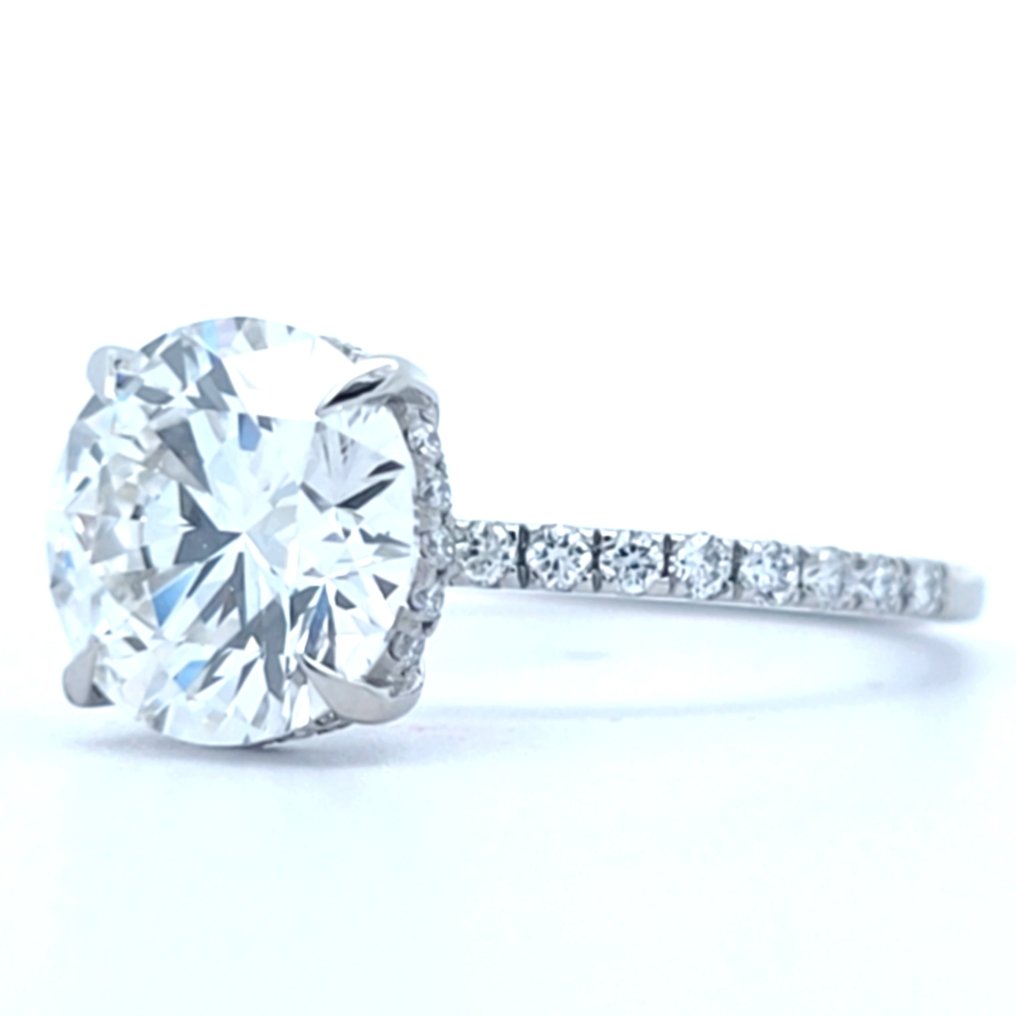 No Reserve Price - Ring Platinum - 3.34ct. tw. Diamond (Lab-grown) - Diamond - IGI CERTIFIED ...