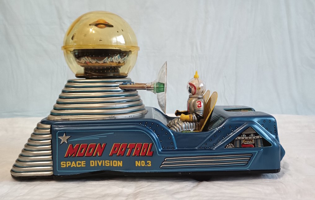 Toy Nomura - Tin toy - Battery Operated Moon Car, Moon Patrol Space Division No.3, Boxed - 1950 ...