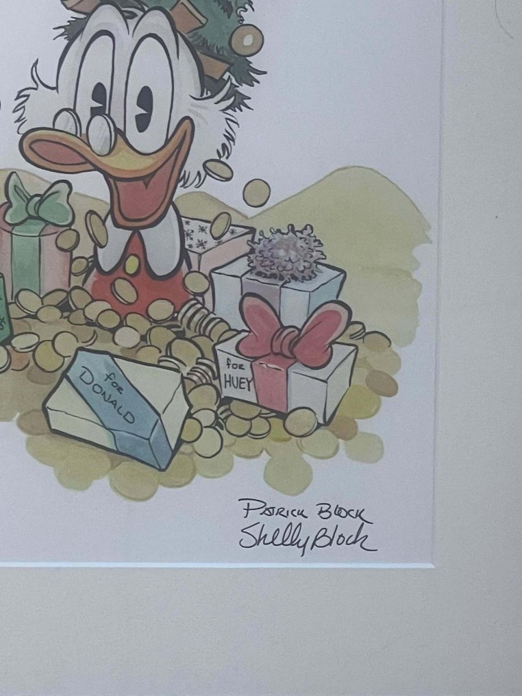 Patrick Block - Rare Scrooge McDuck 2021 Christmas Card print - auction ...
