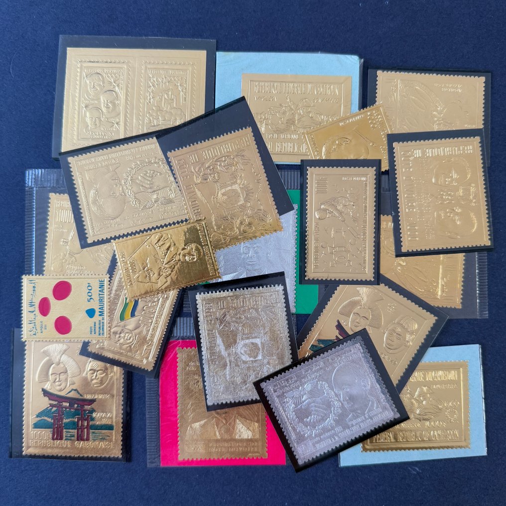 France - Lot of 20 "GOLD" stamps including imperforate - TB - auction ...