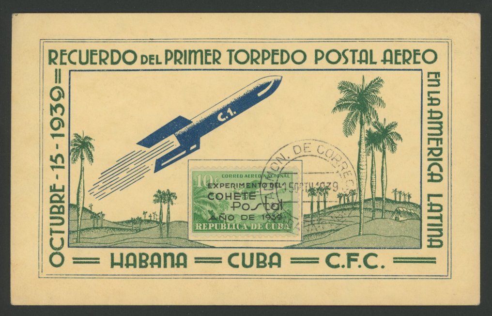 Rocket Post 1939 - Aerogram of the first rocket mail experiment of ...