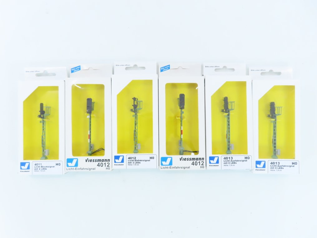 Viessmann H0 - 4011/4012/4013 - Signals (6) - 6 Signals: Block signal ...