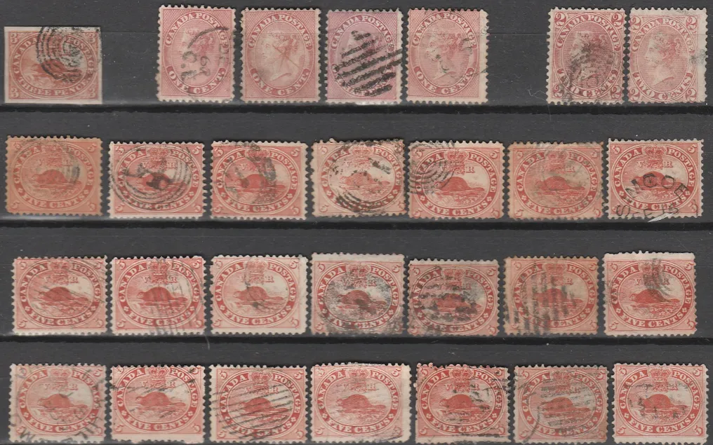 Canada 1851/1859 - nice small collection of 43 x classic British Canada ...