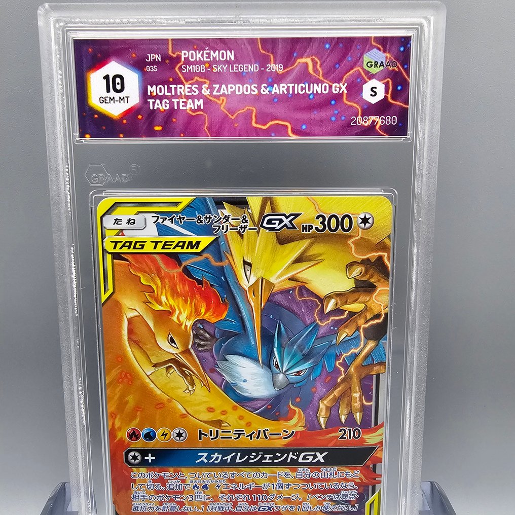 Pokémon Graded card - Moltres & Zapdos & Articuno GX Tag Team - Graad 10 - auction online Catawiki