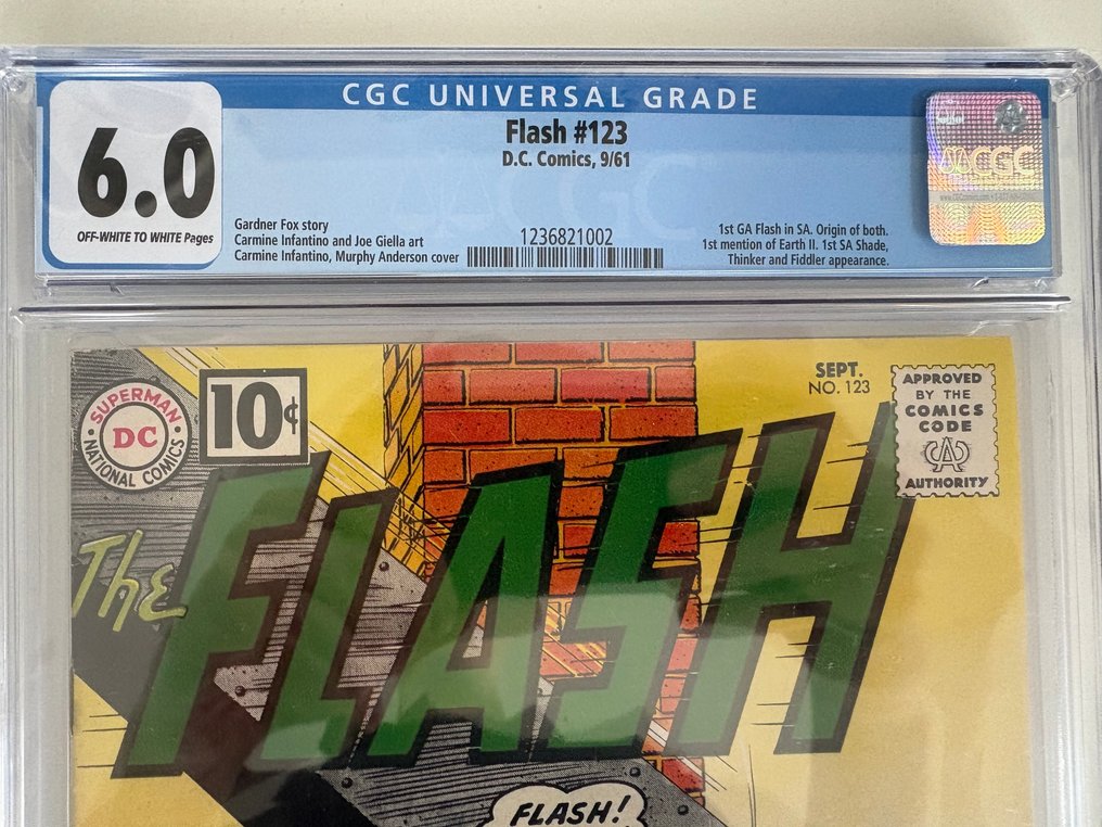 The Flash (Vol. 1) #123 - CGC 6.0 - 1st Golden Age Flash in the Silver ...