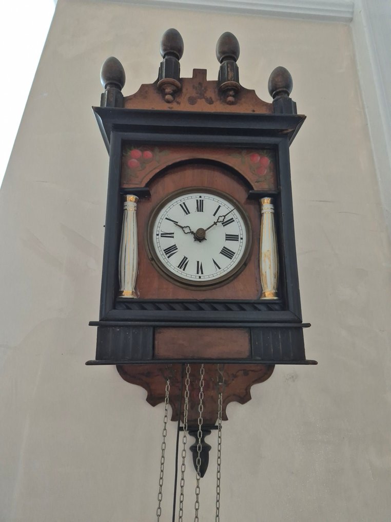 Box regulator clock - Antike Biedermeier Wand-Pendeluhr aus Holz - Antique Metal, Wood - 1850 ...