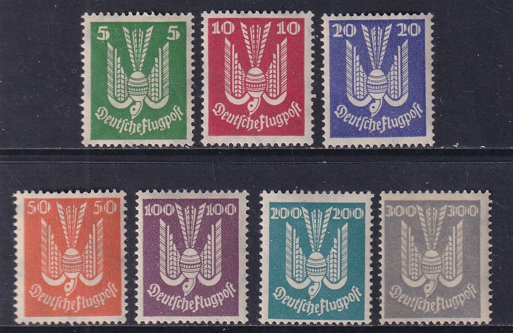German Empire 1924 - Holtztaube (IV) - Michel: 344/50 - auction online ...