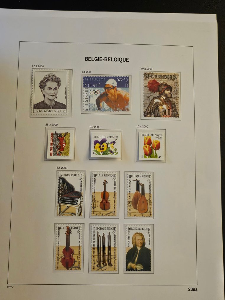 Belgium 2000/2006 - All Davo LX sheets with the stamps from the blocks and booklets (=DAVO VI ...