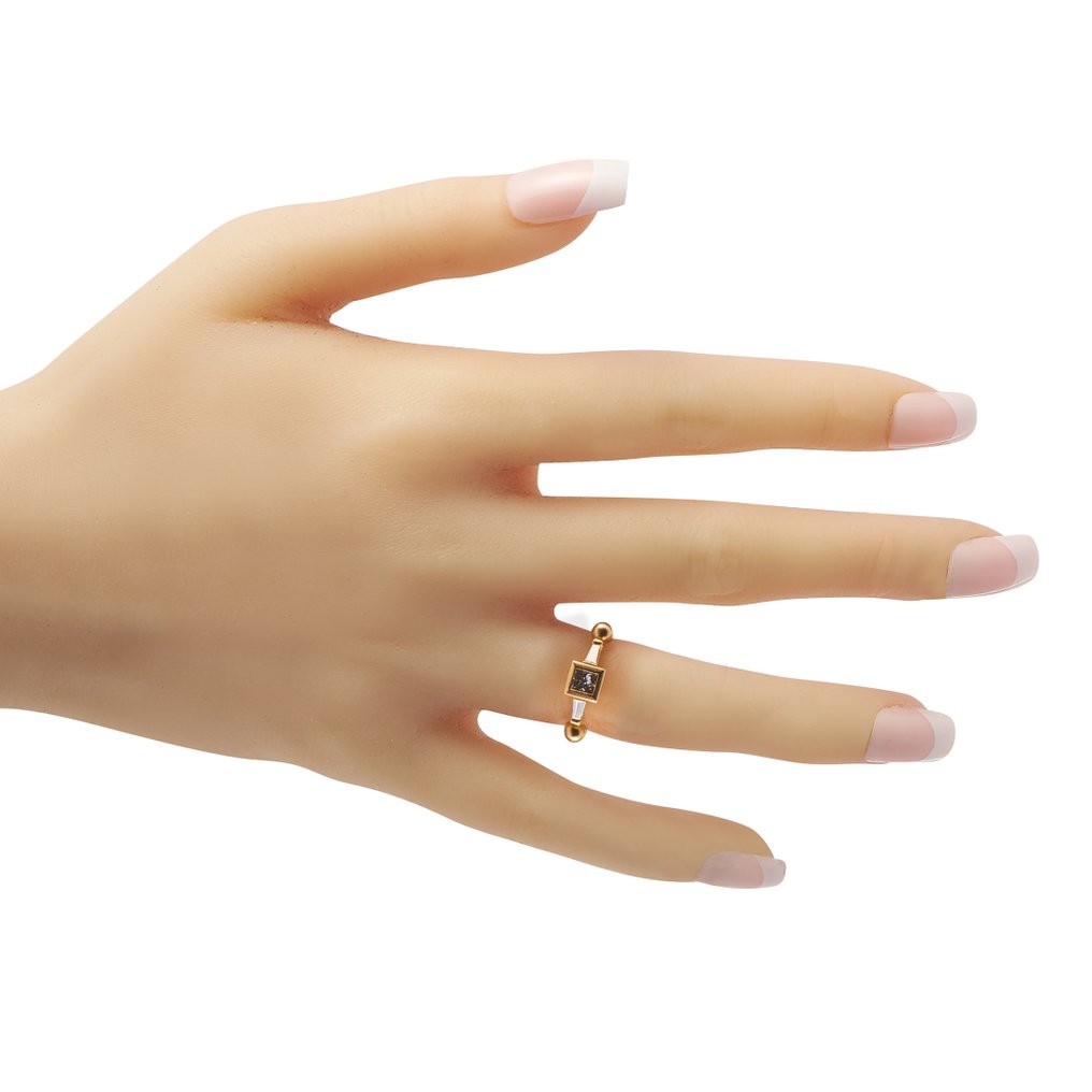 Ring - 18 kt. Yellow gold, Paul Morelli 18K Yellow Gold 0.53ct Diamond Geometric Ring - 0.53ct ...