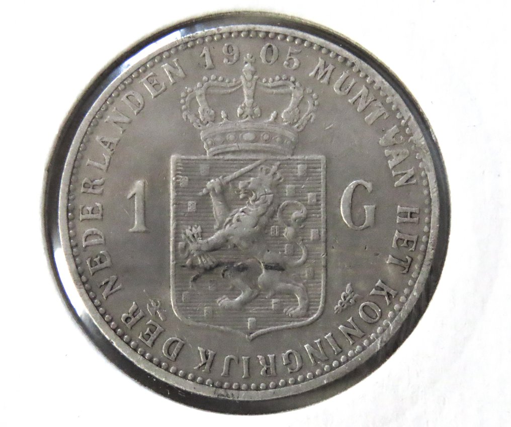 Netherlands. Wilhelmina. 1 Gulden 1905 (No Reserve Price) - auction online Catawiki