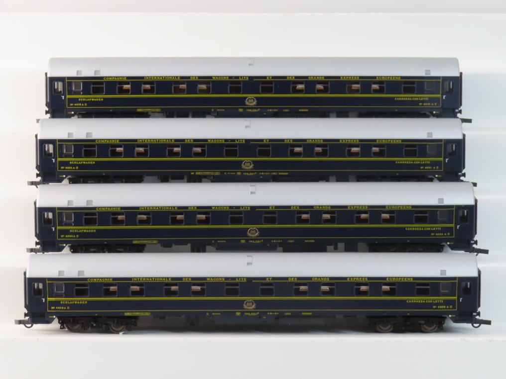 Roco H0 - 44050 - Model train passenger carriage set (1) - 4-piece set sleeping cars 'Orient ...