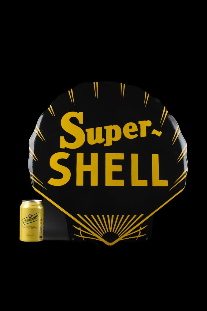 Sign - Shell - XL SUPER Shell logo; enamel sign - Catawiki