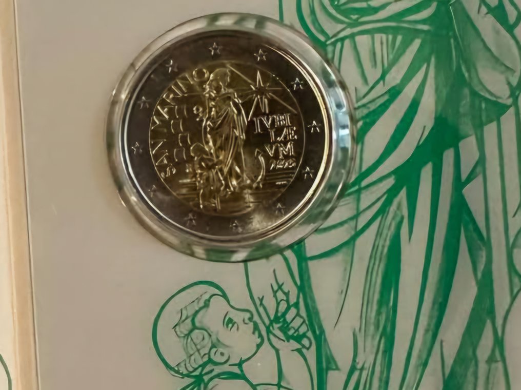 San Marino. 2 Euro 2025 "Giubileo Anno Santo 2025 Pellegrini di speranza" (2 monete) (Ei ...