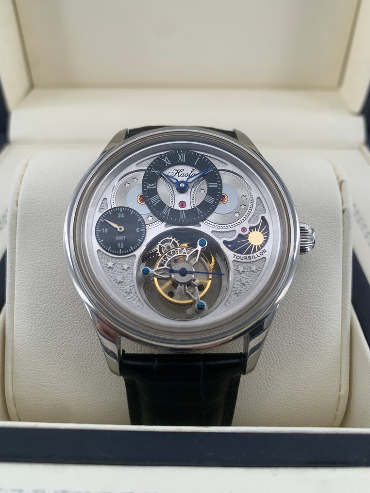 HAOFA - Tourbillon 1036-1 GMT dual time zone Day And Night moonphase ...