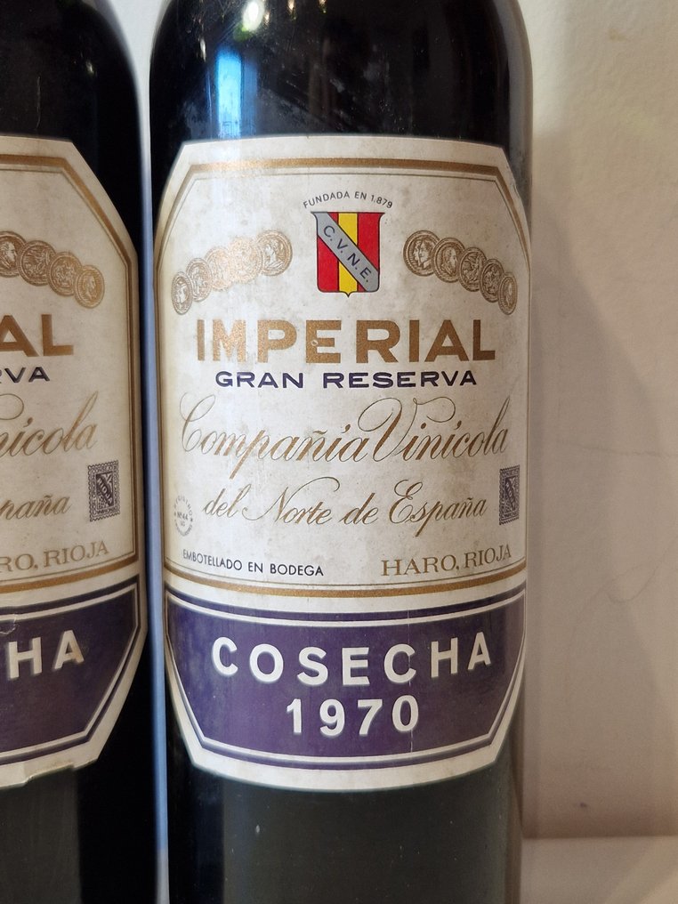 1970 C.V.N.E. Imperial - Rioja Gran Reserva - 2 Bottles (0.75L) - auction online Catawiki