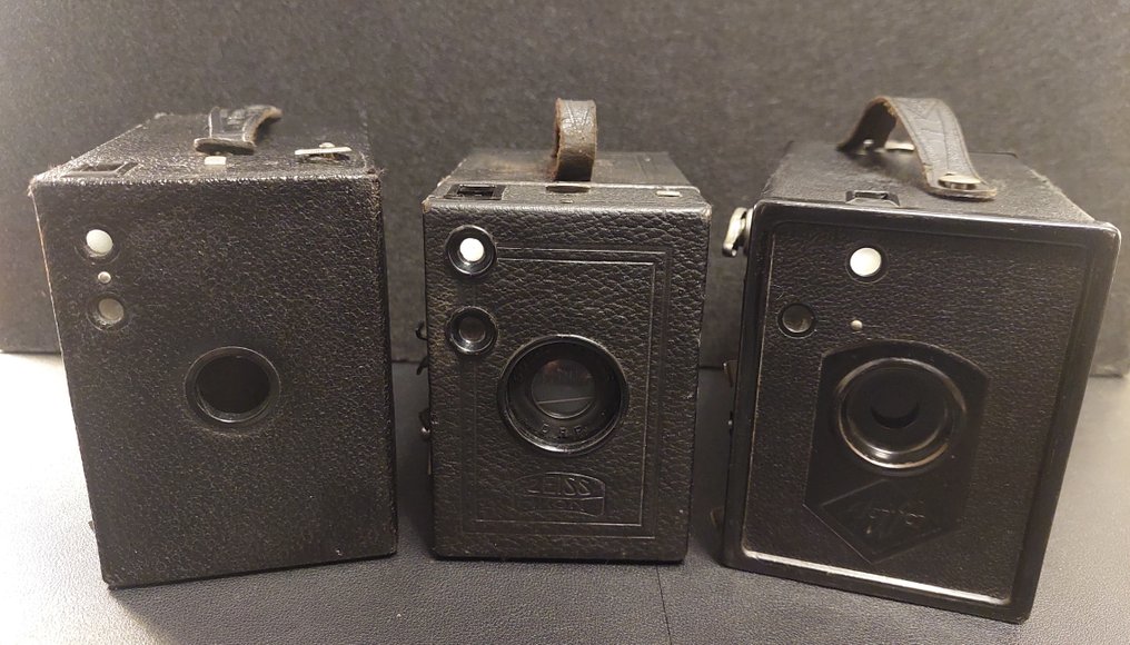 Agfa, Kodak, Zeiss Ikon Box Tengor mit Goerz Frontar DRP / Box 44 ...