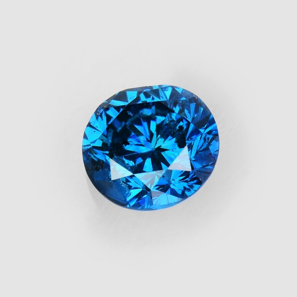 1 pcs Diamond (Colour-treated) - 0.52 ct - Round - Fancy intense Blue ...