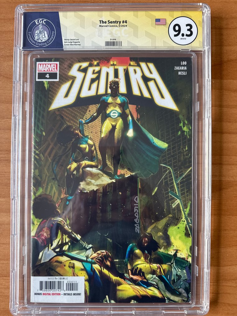 The Sentry (Vol. 4) #4 - EGC 9.3 - Signed by Luigi Zagaria - 1 Signed graded comic - First ...