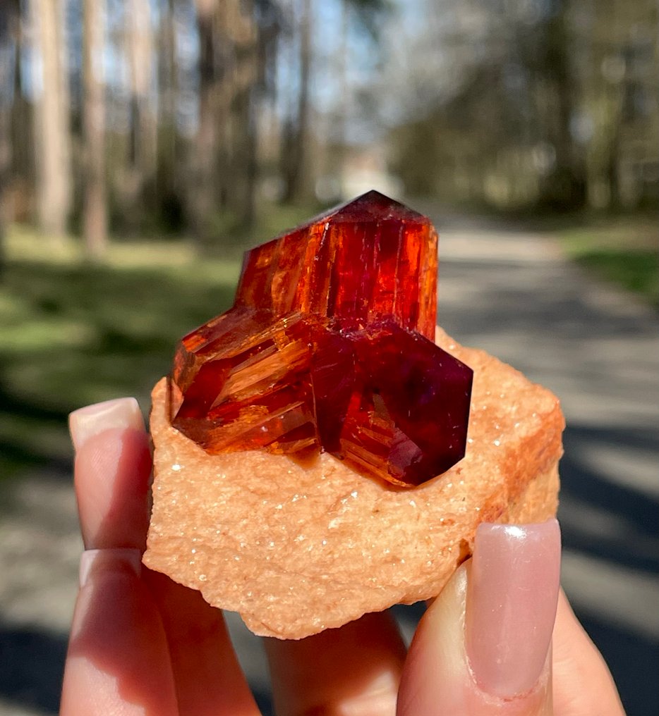 New XL ARCANITE Rare Orange LAB Crystals on Matrix Crystal on matrix ...