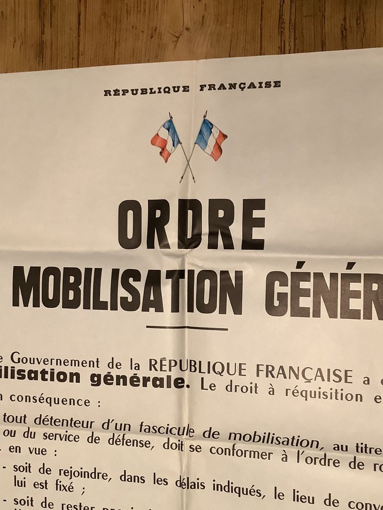 France - Military poster Mobilization order WW2 - Military equipment ...