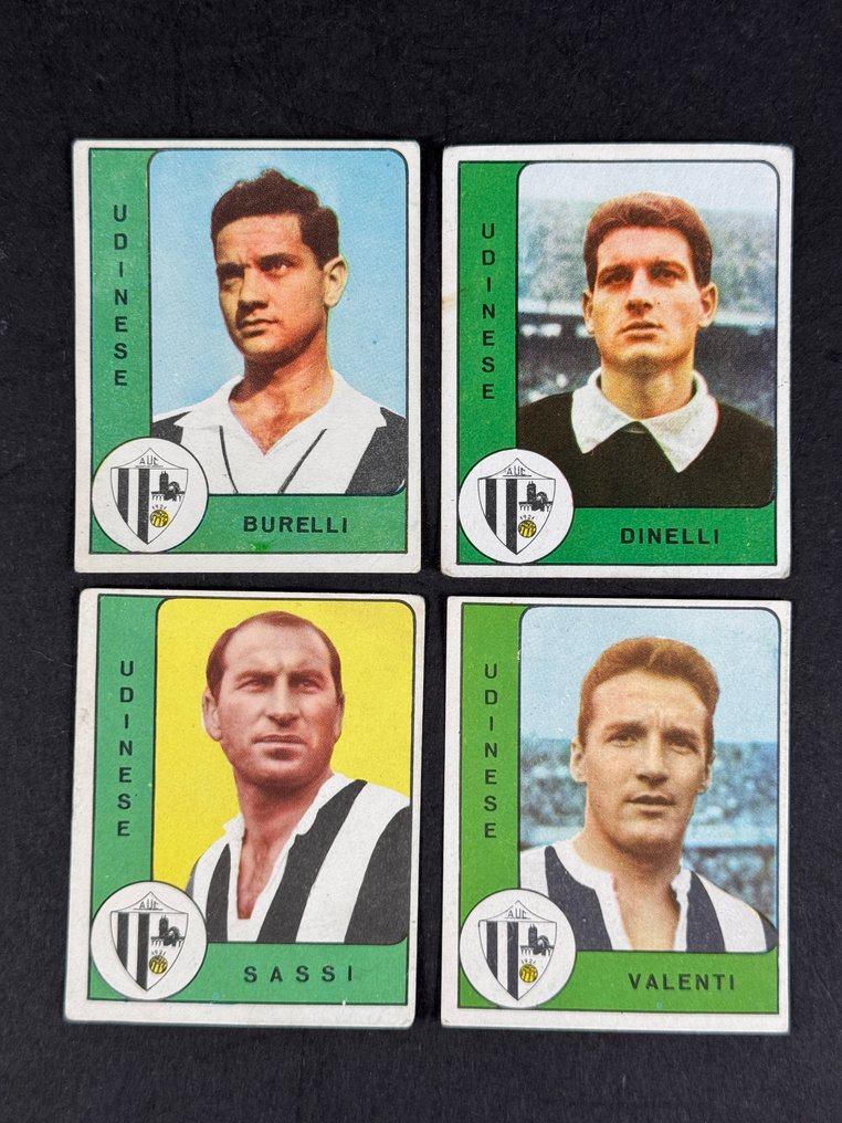 Panini - 1961 Calciatori - Udinese: Valenti, Sassi, Dinelli, Burelli ...
