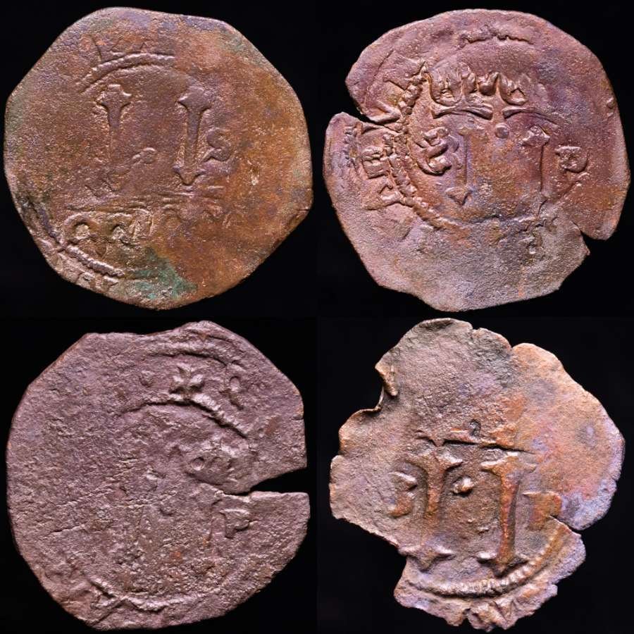 Spain. Carlos y Juana (1504-1555). Lote de cuatro (4) maravedís de ...