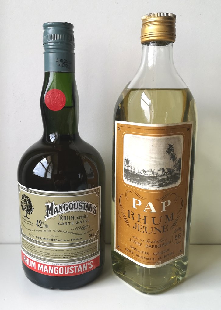 Sodeam, Darboussier - Rhum Mangoustan's + Rhum Pap Jeune - b. 1970s ...