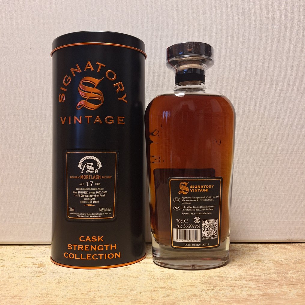 Mortlach 2007 17 years old Sherry Butt no. 202 (Finish) - Symington’s ...
