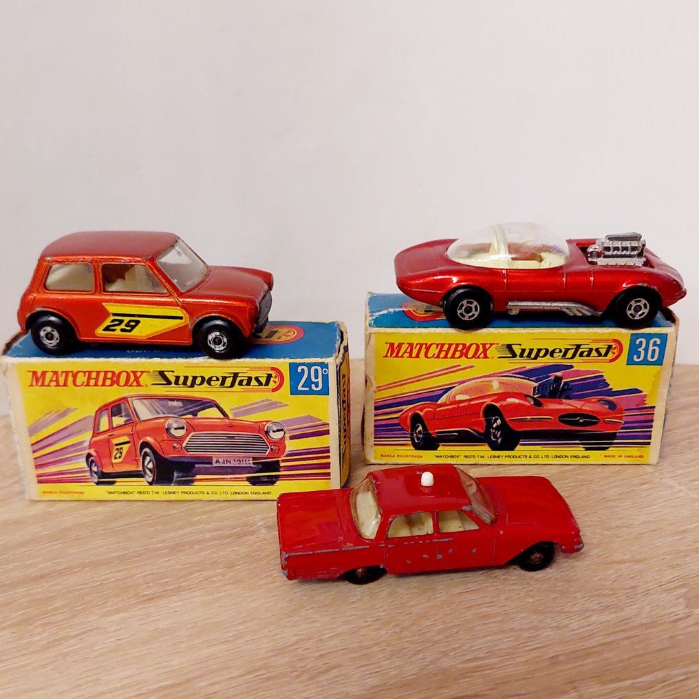 Matchbox 1:43 - Coche a escala (3) - 3x Matchbox model 2x original box ...