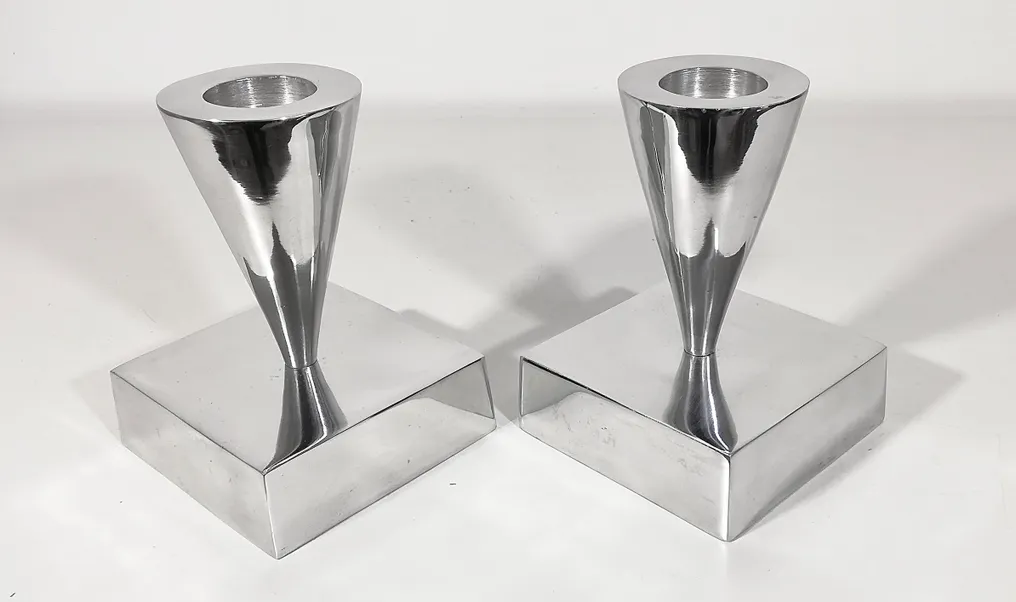 ATMOS - Candlestick Postmodern design candlestick (2) - Chromed ...