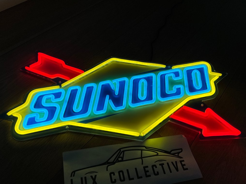 Sign - Sunoco - Neon Illuminated Lighted Sign Lightbox - auction online ...
