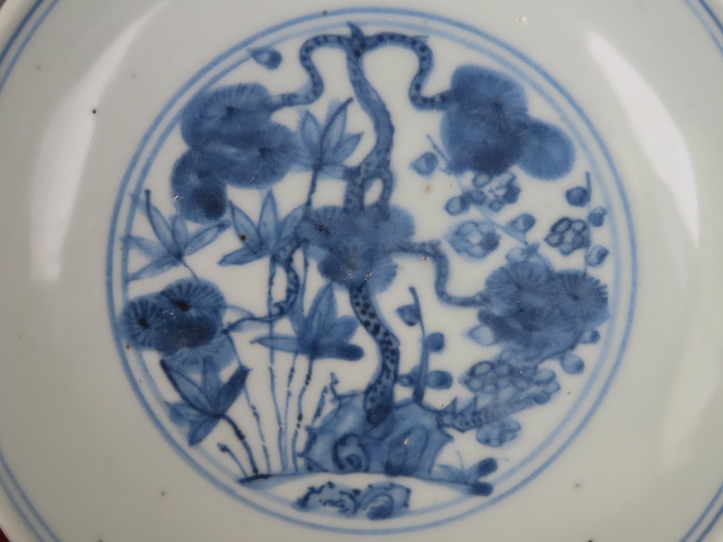 Jiajing (1522-1566) - Kom - Conjoined Florals - Chang Ming Fu Gui four ...