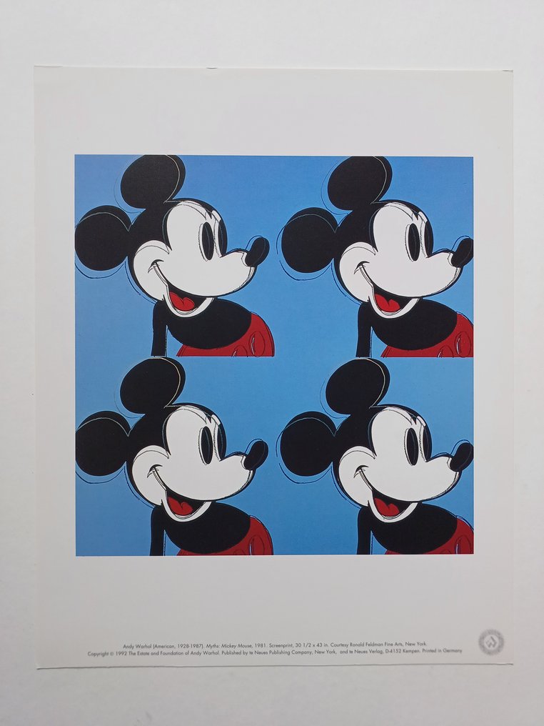 Andy Warhol (after) - Myths: Mickey Mouse, c. 1981 - Década de 1990 - Catawiki
