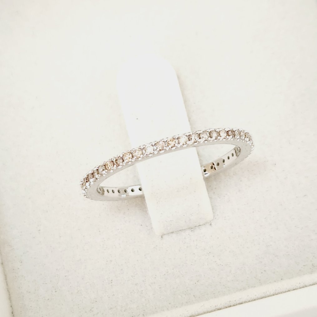 No Reserve Price - Ring - 14 kt. White gold - 0.27ct. tw. Diamond (Natural) - Diamond - auction ...