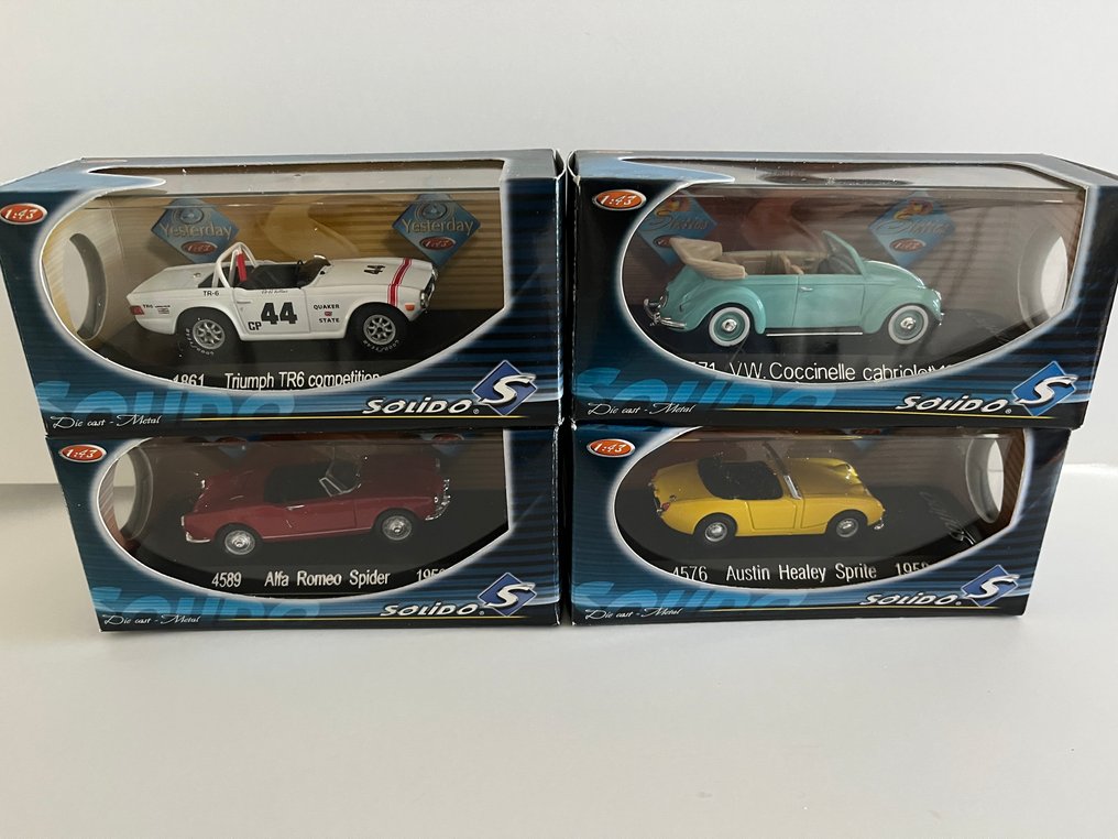 Solido 1:43 - Model car (4) - Triumph TR6 competition, Alfa Romeo ...