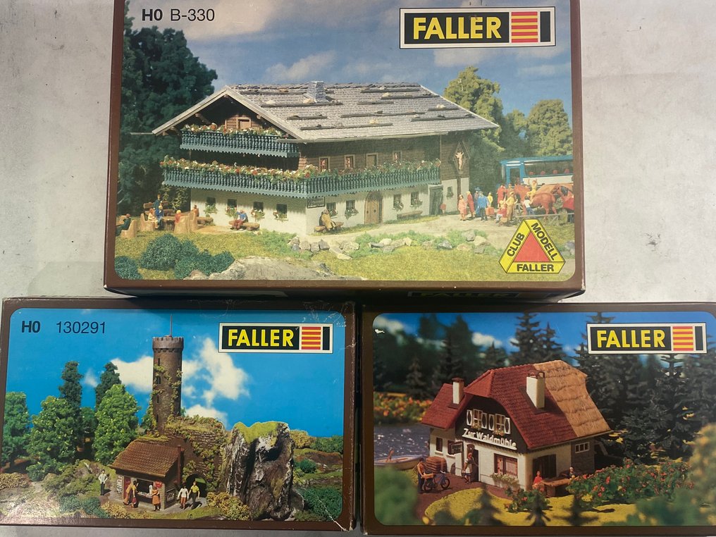 Faller H0 - B-330, 130291, B-228 - Model train building kits (3 ...