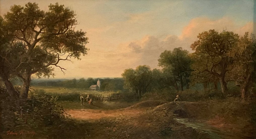 Edwin Buttery (1839-1908) - Paesaggio della campagna inglese - auction ...