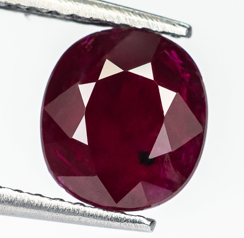 No Reserve Price Ruby - 2.08 ct - Lotus Gemology - Deep Red (Mozambique ...