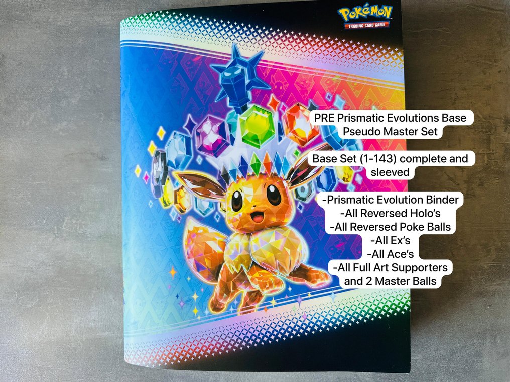 The Pokémon Company Complete Album - Prismatic Evolution Base Pseudo ...